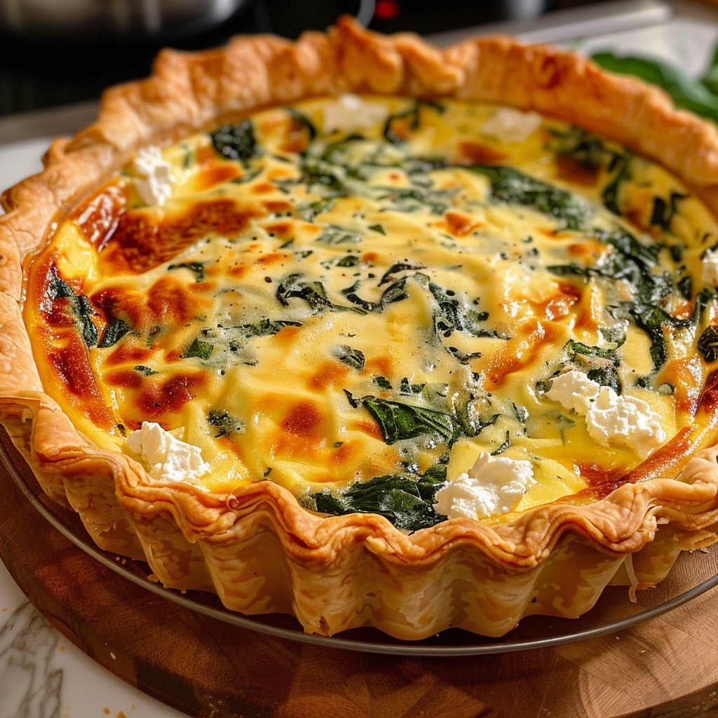 Elegant Ricotta and Spinach Quiche