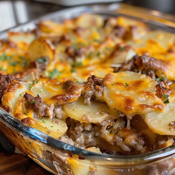 Cheesy Hamburger Potato Casserole