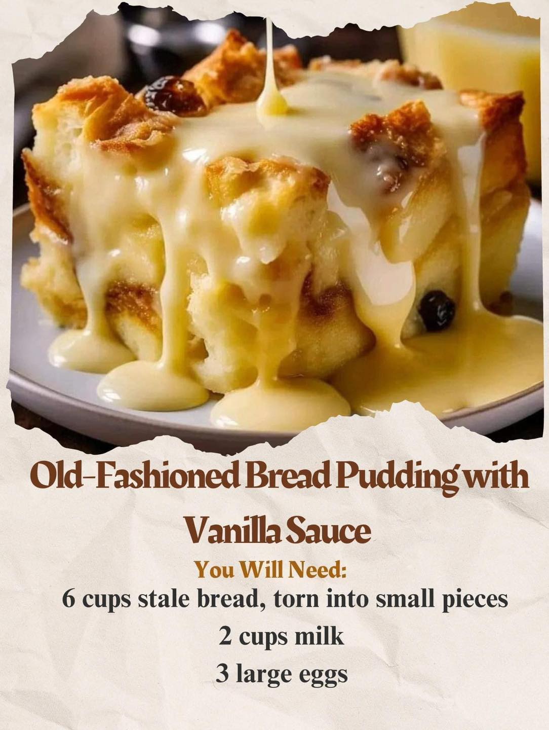 Grandma’s Old-Fashioned Bread Pudding – Arch Recipes