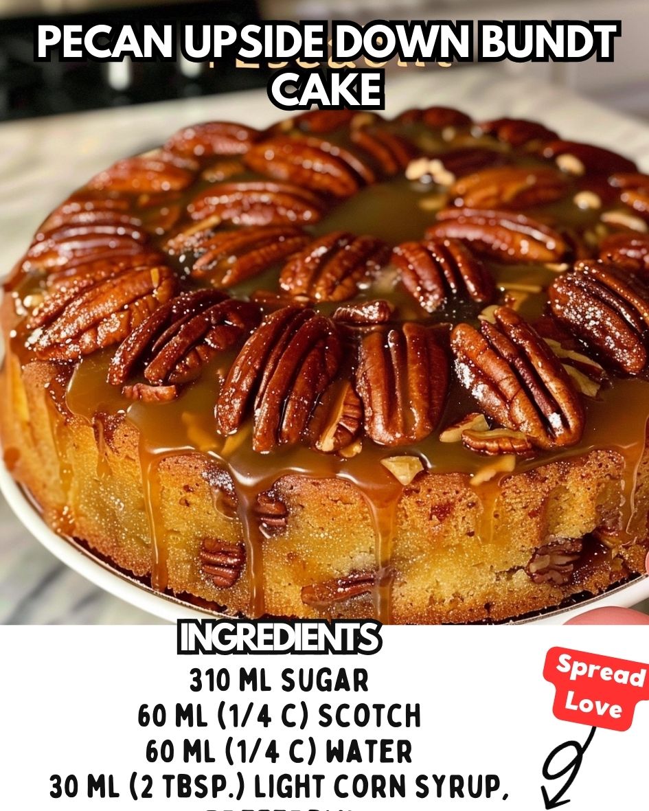 PECAN UPSIDE DOWN BUNDT CAKE