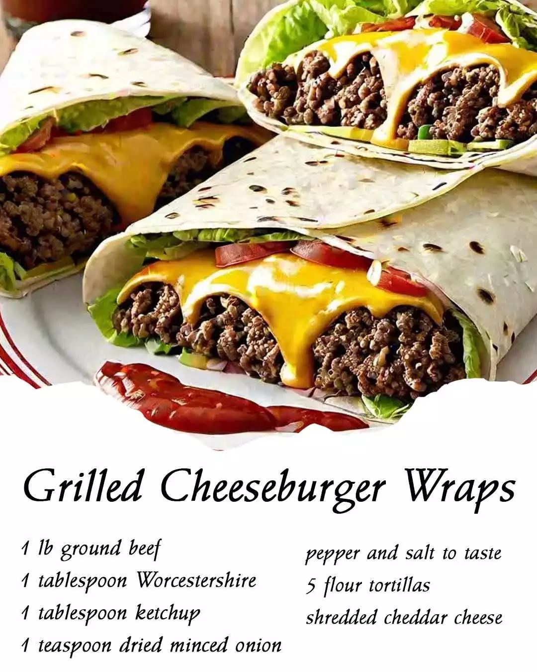 Grilled Cheeseburger Wrap