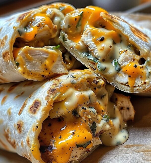 Cheesy Garlic Chicken Wraps Page 2 Arch Recipes