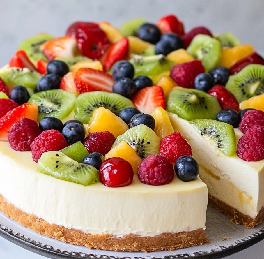 Fruit Salad Cheesecake