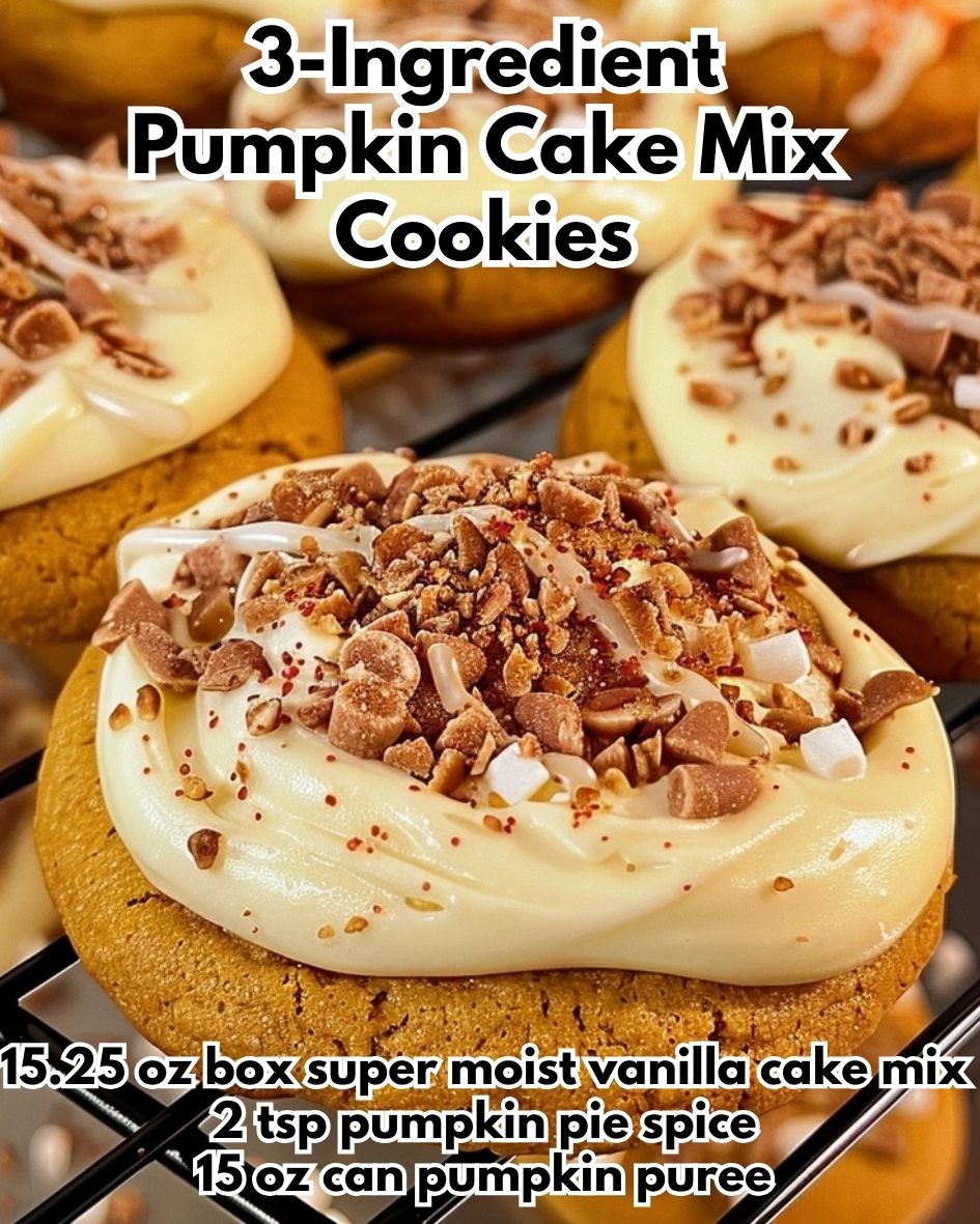 Pumpkin Cake Mix Cookies