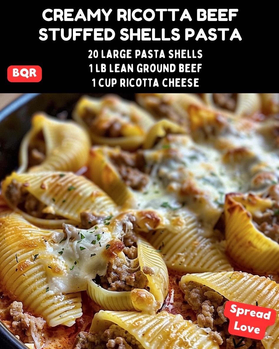 Creamy Ricotta Beef Stuffed Shells Pasta – Arch Recipes