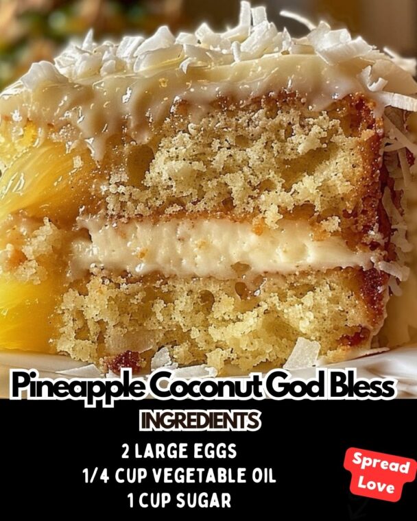 Pineapple Coconut God Bless America Cake – Arch Recipes