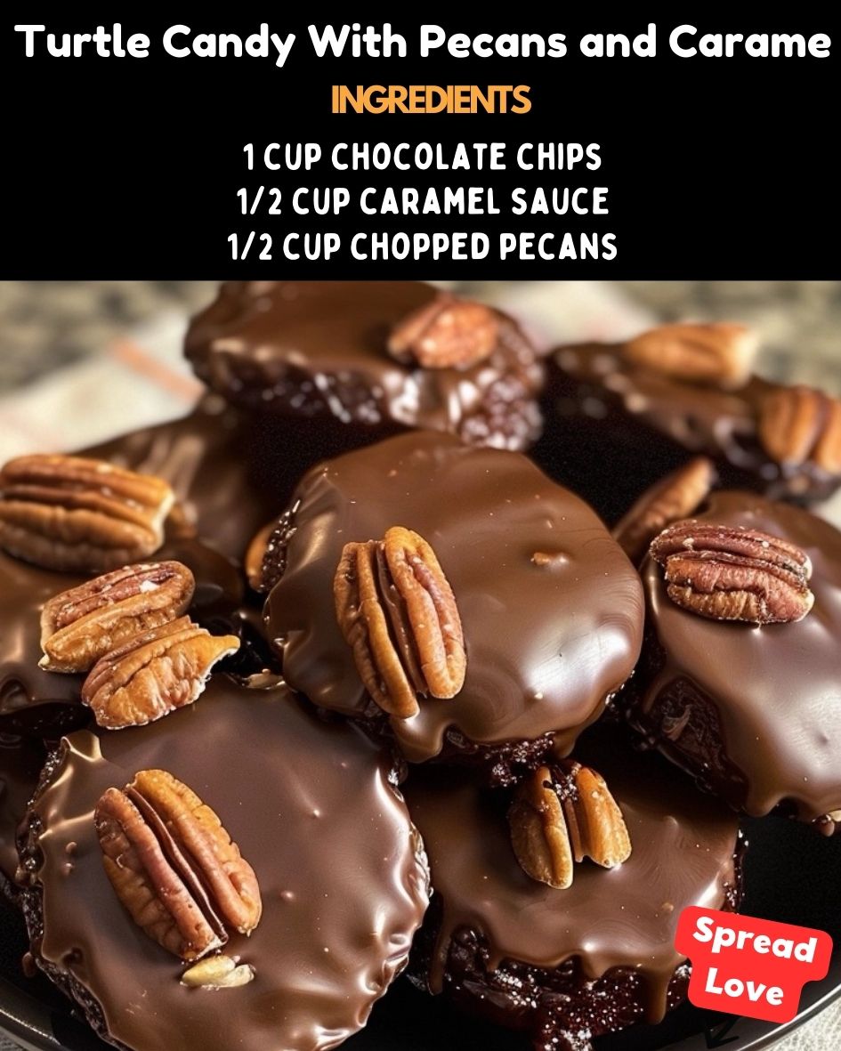 Turtle Candy With Pecans and Caramel