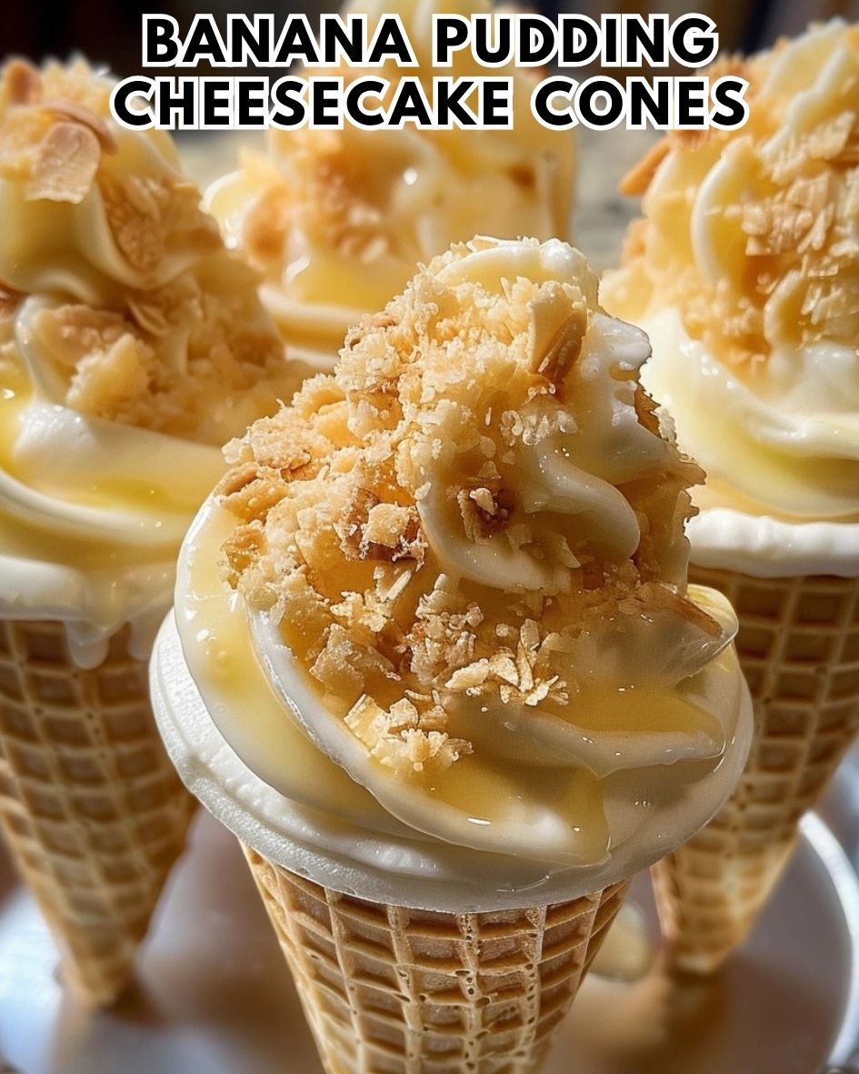 Banana Pudding Cheesecake Cones