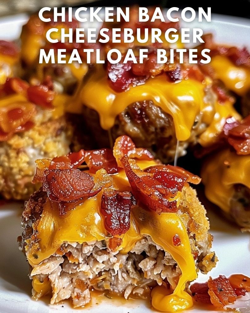 Chicken Bacon Cheeseburger Meatloaf Bites