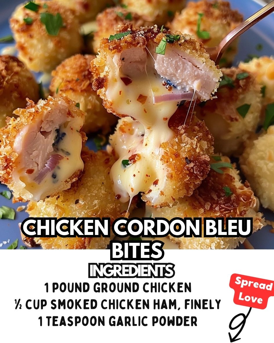 Chicken Cordon Bleu Bites