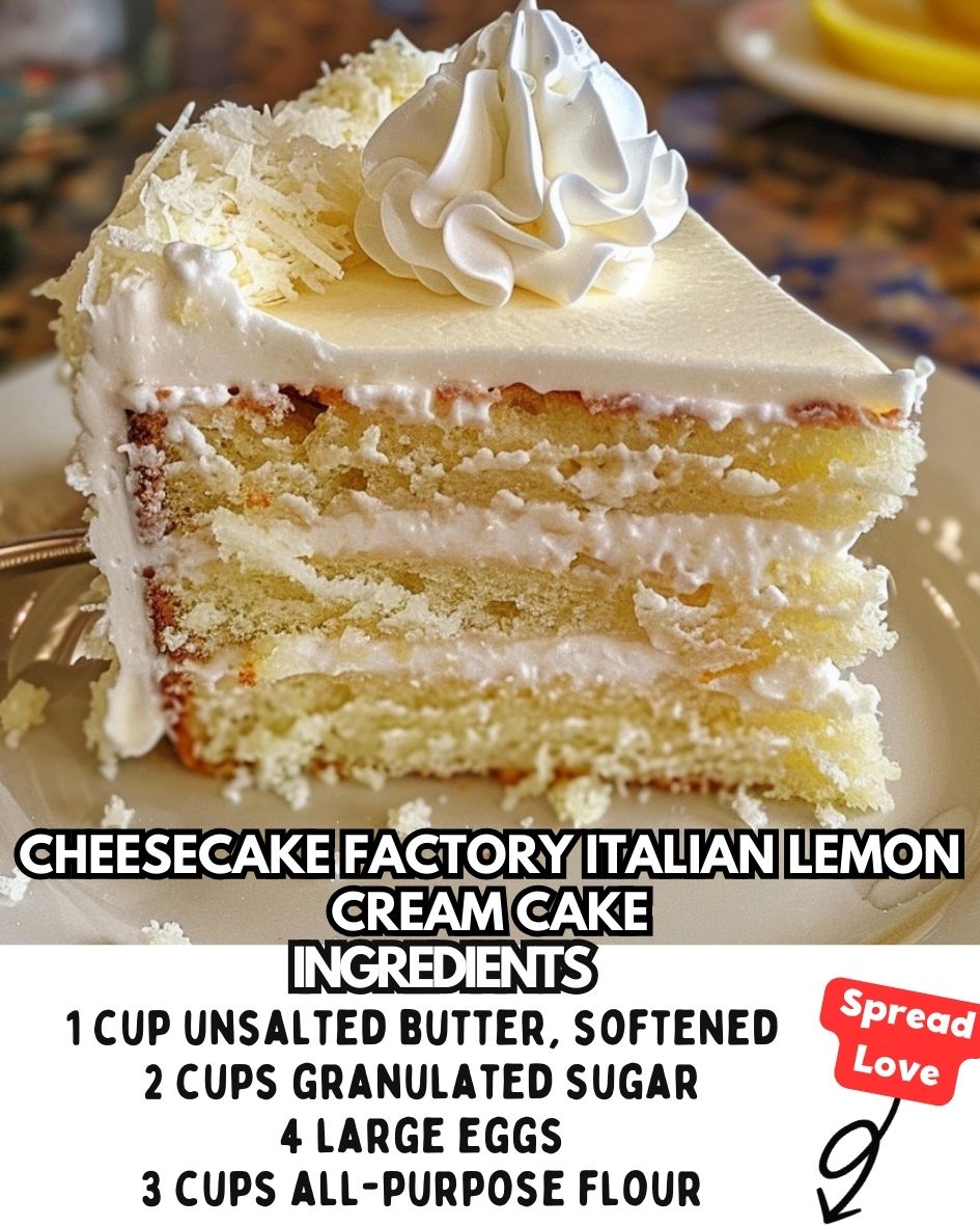 Cheesecake Factory Italian Lemon Cream Cake