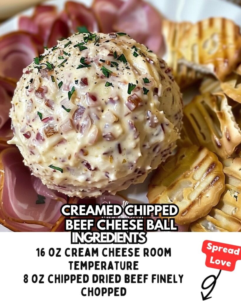 Creamed Chipped Beef Cheese Ball Creamed Chipped Beef Cheese Ball