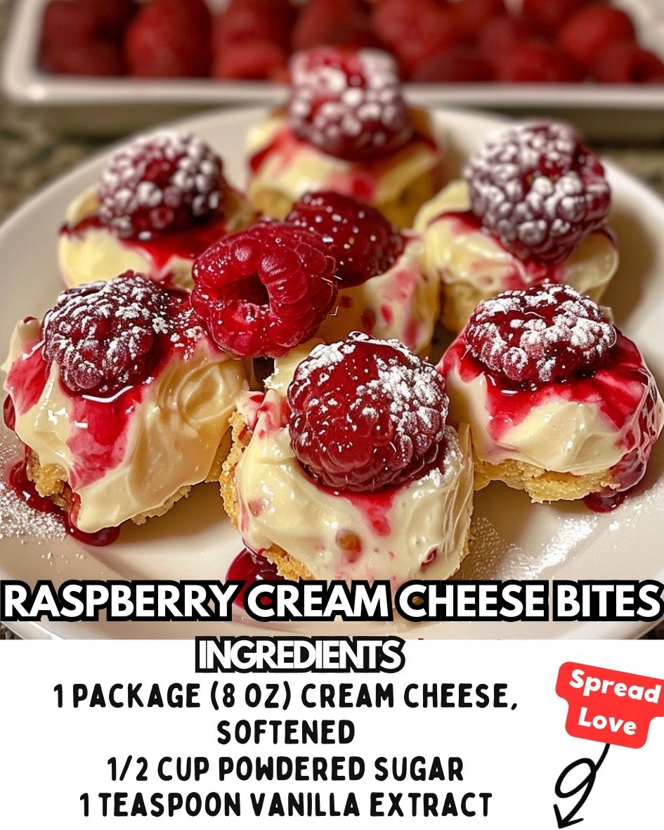 Raspberry Cream Cheese Bites