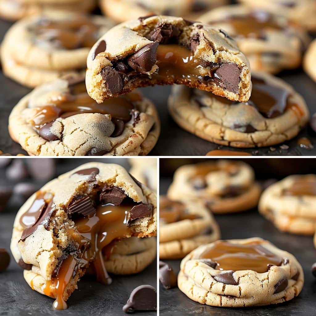Reese’s Cup Stuffed Peanut Butter Blossom Cookies