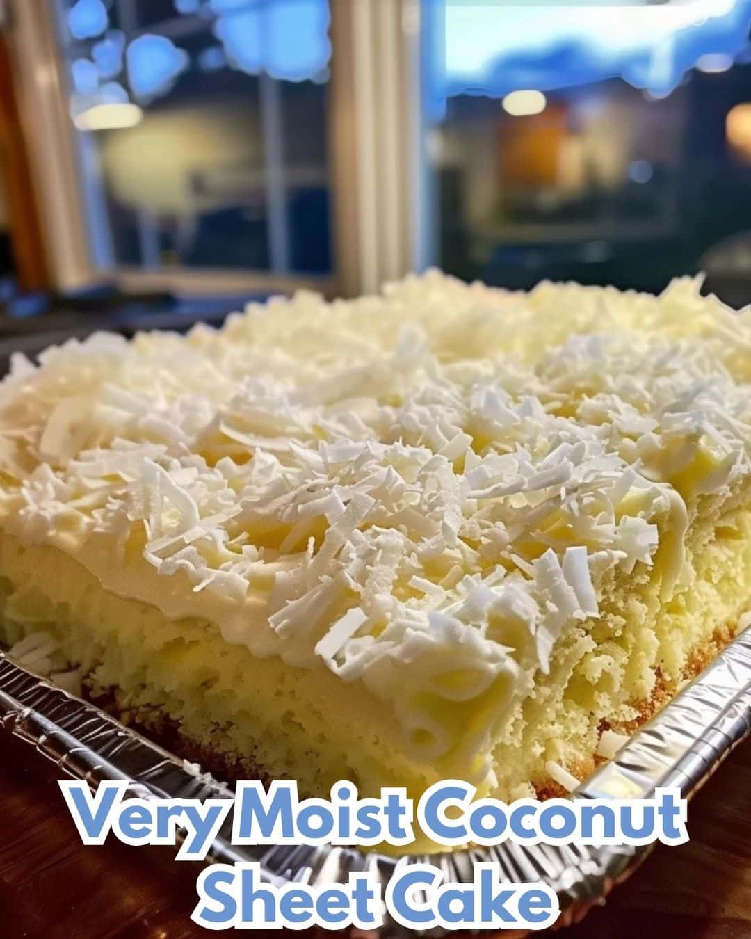 Very Moist Coconut Sheet Cake