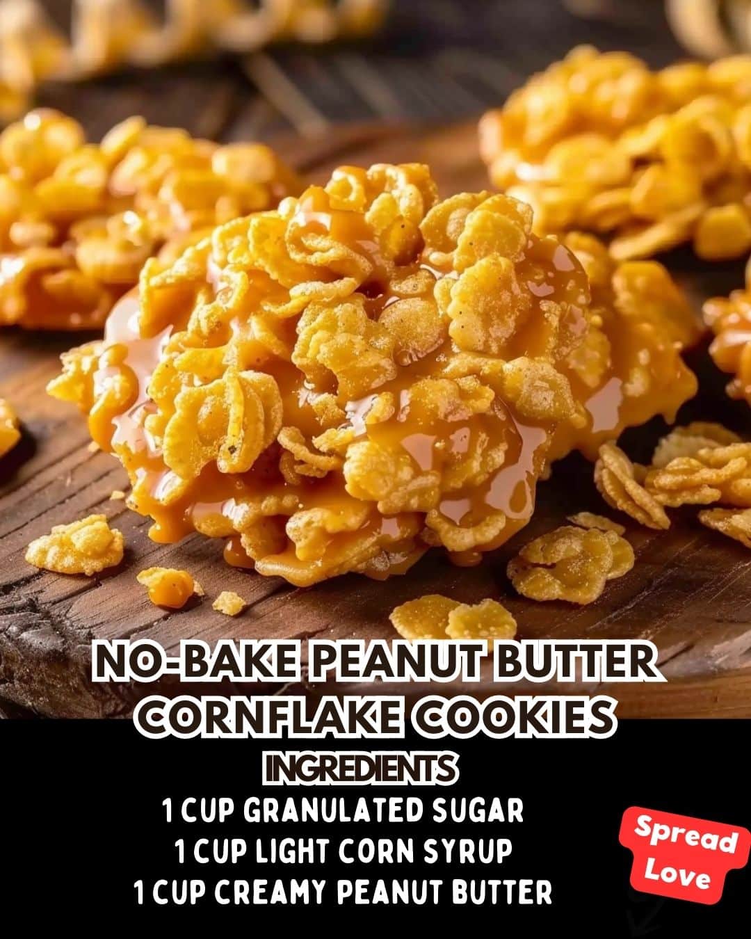 No-Bake Peanut Butter Cornflake Cookies