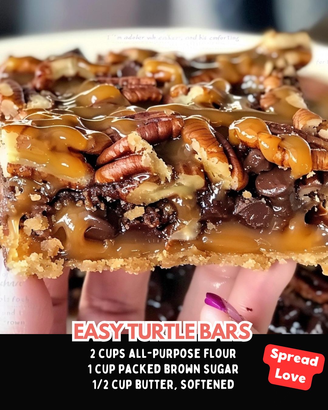 Caramel Pecan Turtle Bars Recipe