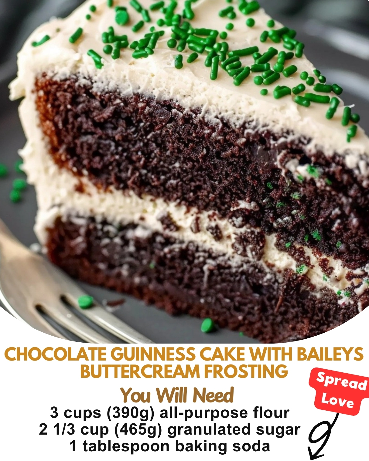 Chocolate Guinness Cake with Baileys Buttercream Frosting